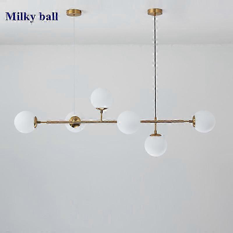 Nordic Art Strip Glass Led Pendant Lights Modern Glass Ball Suspension ...