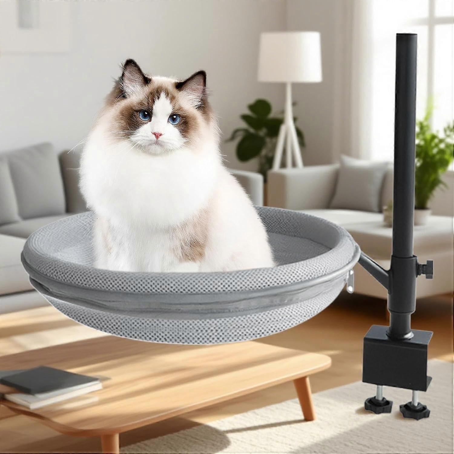 Cat Desk Perch - 360° Spinnable Removable Cat Bed for Indoor Use, Fits ...