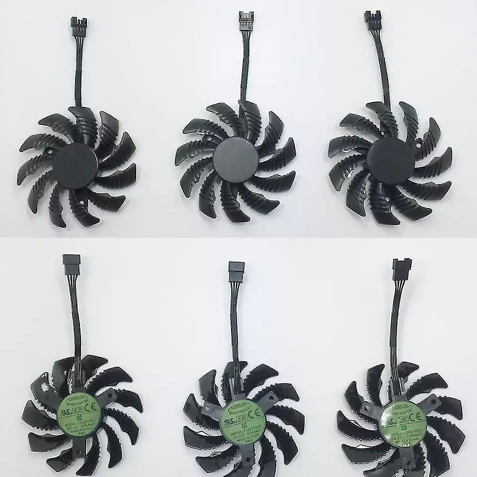 3pcs 75mm T128010su Cooling Fans compatible Gigabyte Aorus Gtx 1080 ...