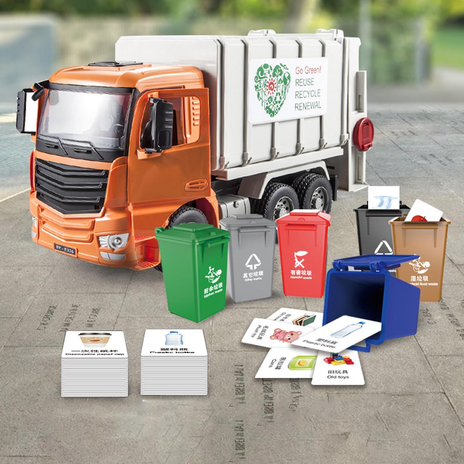 Garbage Truck Toys For Kids, City Waste Management Recycling Truck Toy ...