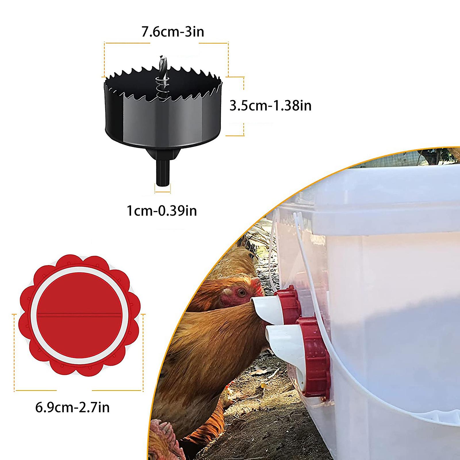 Diy Chicken Feeders No Waste, Poultry Feeder With Covers Gravity Feed ...