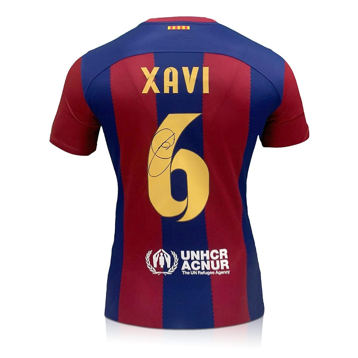 Xavi Hernandez Signed Barcelona 2023-24 Football Shirt. Icon Frame ...