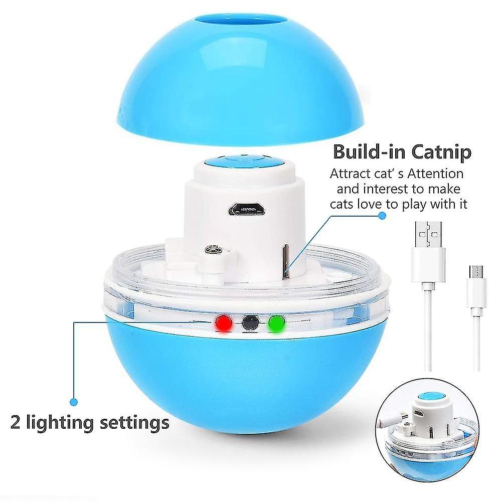 Cat toys smart interactive cat toy ball colorful led self rotating ball ...