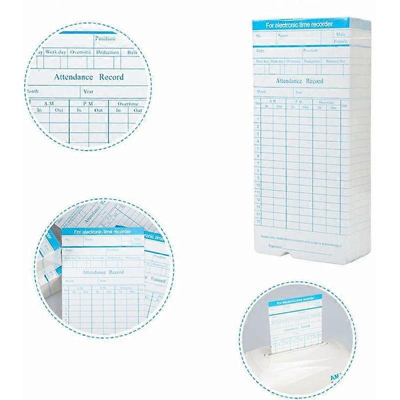 90Pcs/Pack Time Cards Monthly Time Cards 2 Dimensions 18 8.4Cm For ...