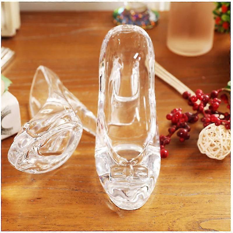 Jianghuo 1 Pair Lead-Free Glass Crystal High Heel Shoes Home Decor ...