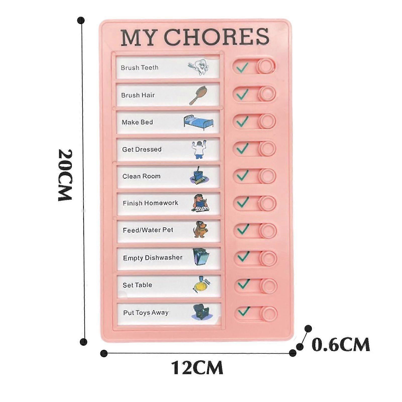 Kids Chore Chart Plastic Checklist Board Detachable Message Board Daily To Do List Rv Checklist ...