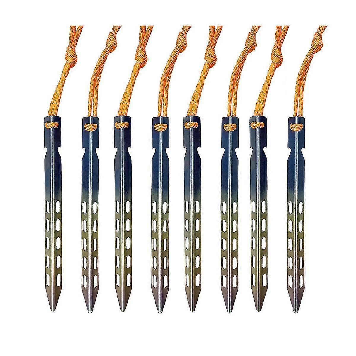 8 Pack 6.3 Inch Camping Tent Pegs Ultra Light Windproof Tent Stakes ...