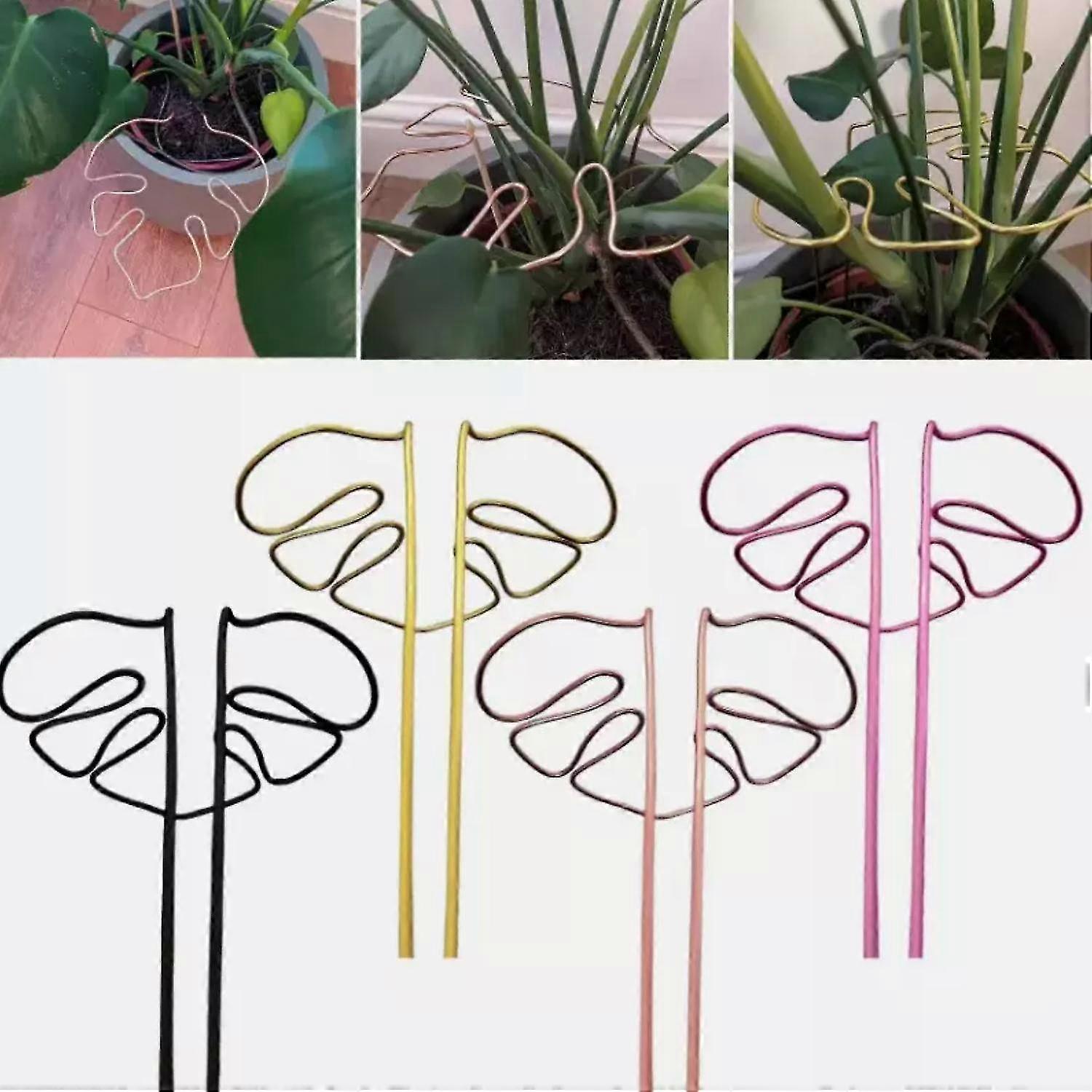 Monstera Formad Växt Stativ, Söt Bladformad Växt Burar och Stöd ...