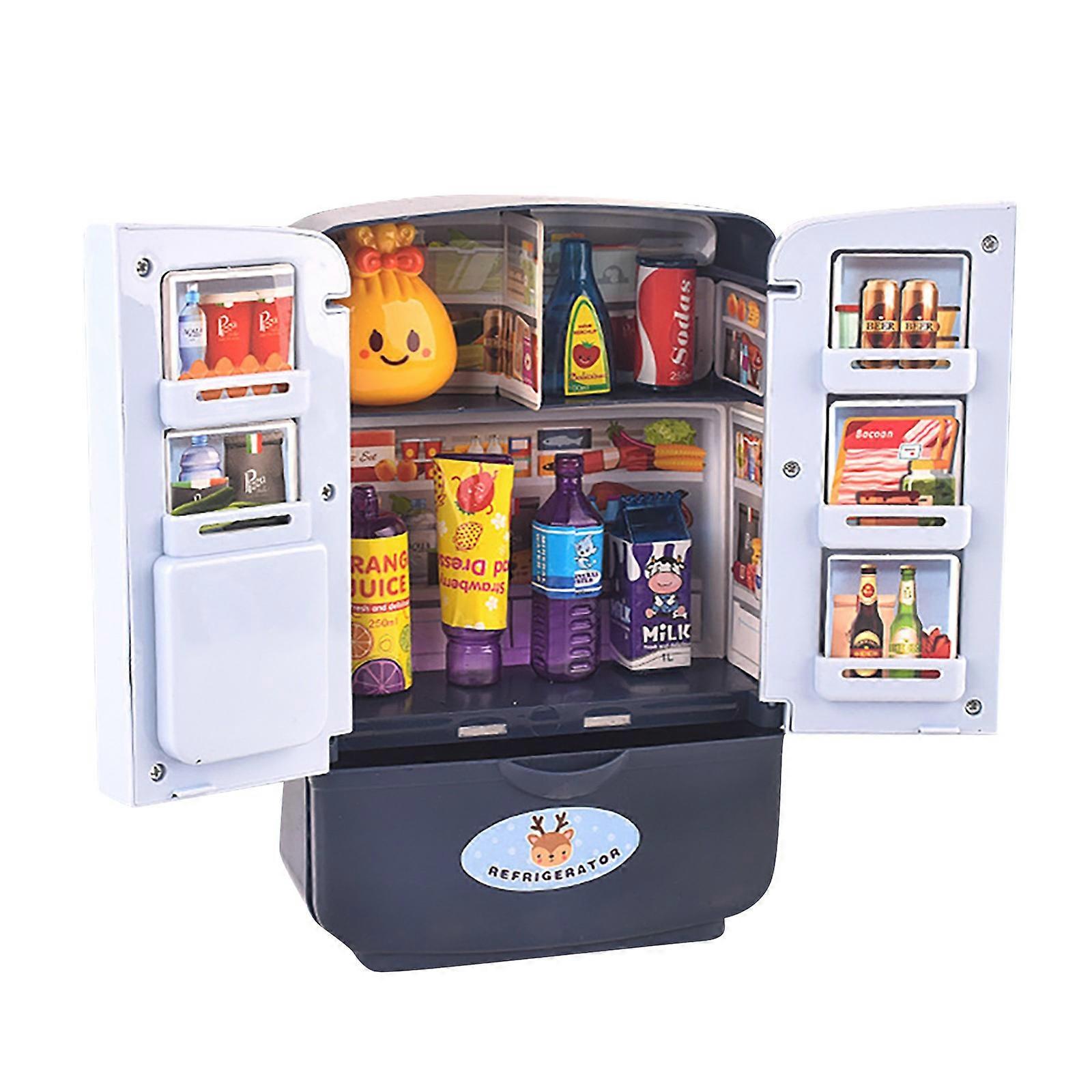 Kids Simulation Refrigerator Pretend Role Play Toy Mini Kitchen Toys ...
