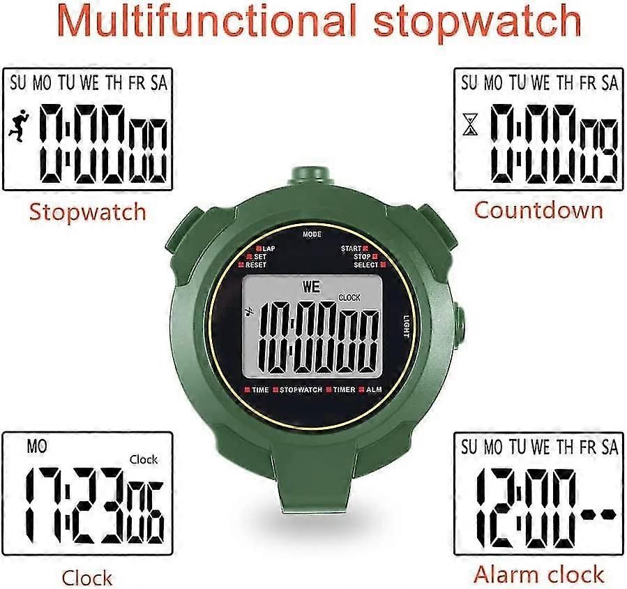Sports Stopwatch Timer, Silent Stopwatch With Backlight, Digital ...