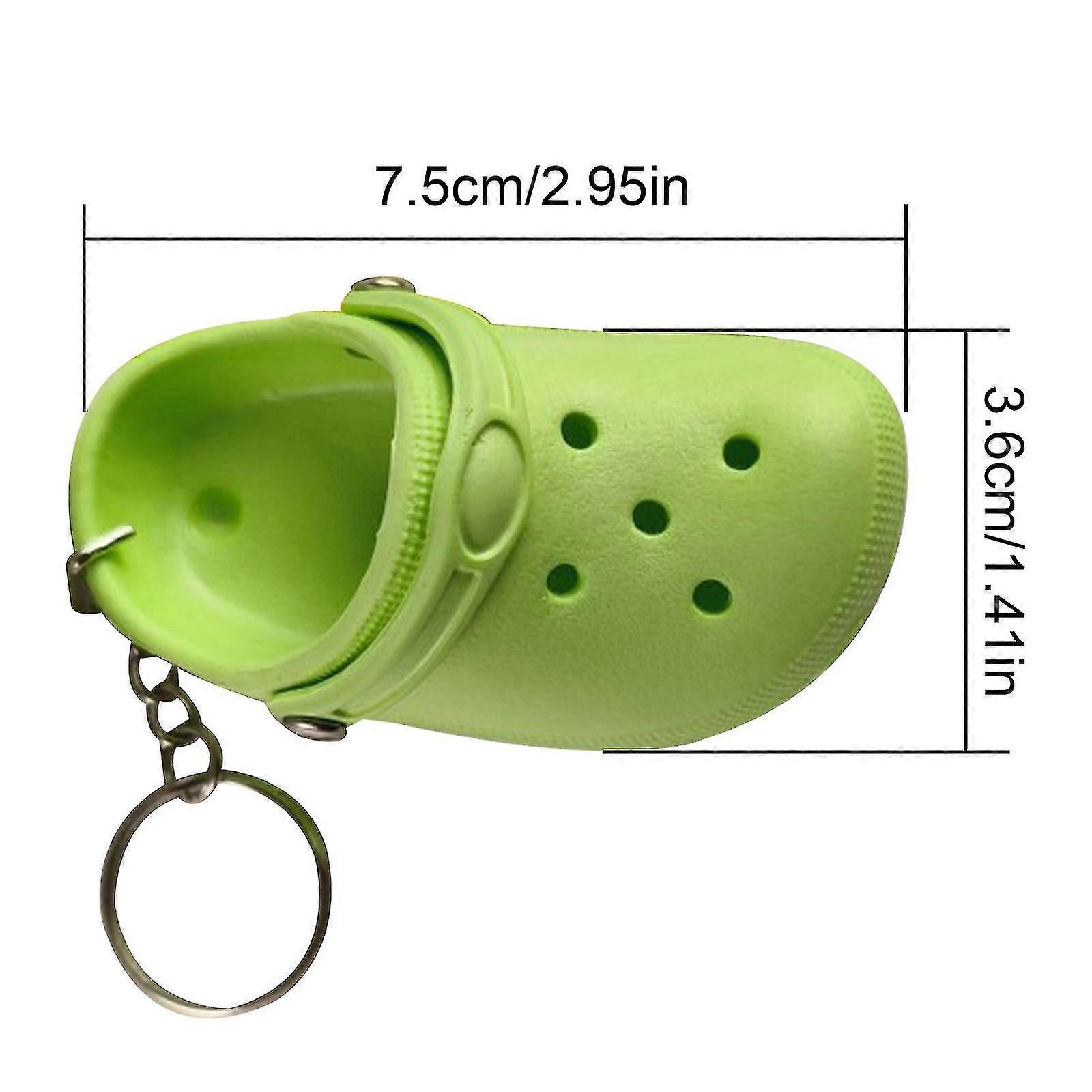 Mini Slipper Shoes Keychain Cute 3d Beach Hole Little Croc Shoe Key ...