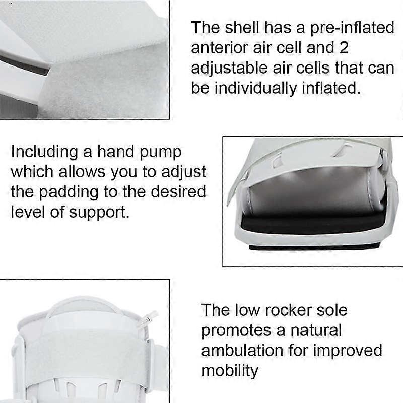 Foam Pneumatic Walking Boot Ankle Strap Foot Orthosis Plantar Splint ...