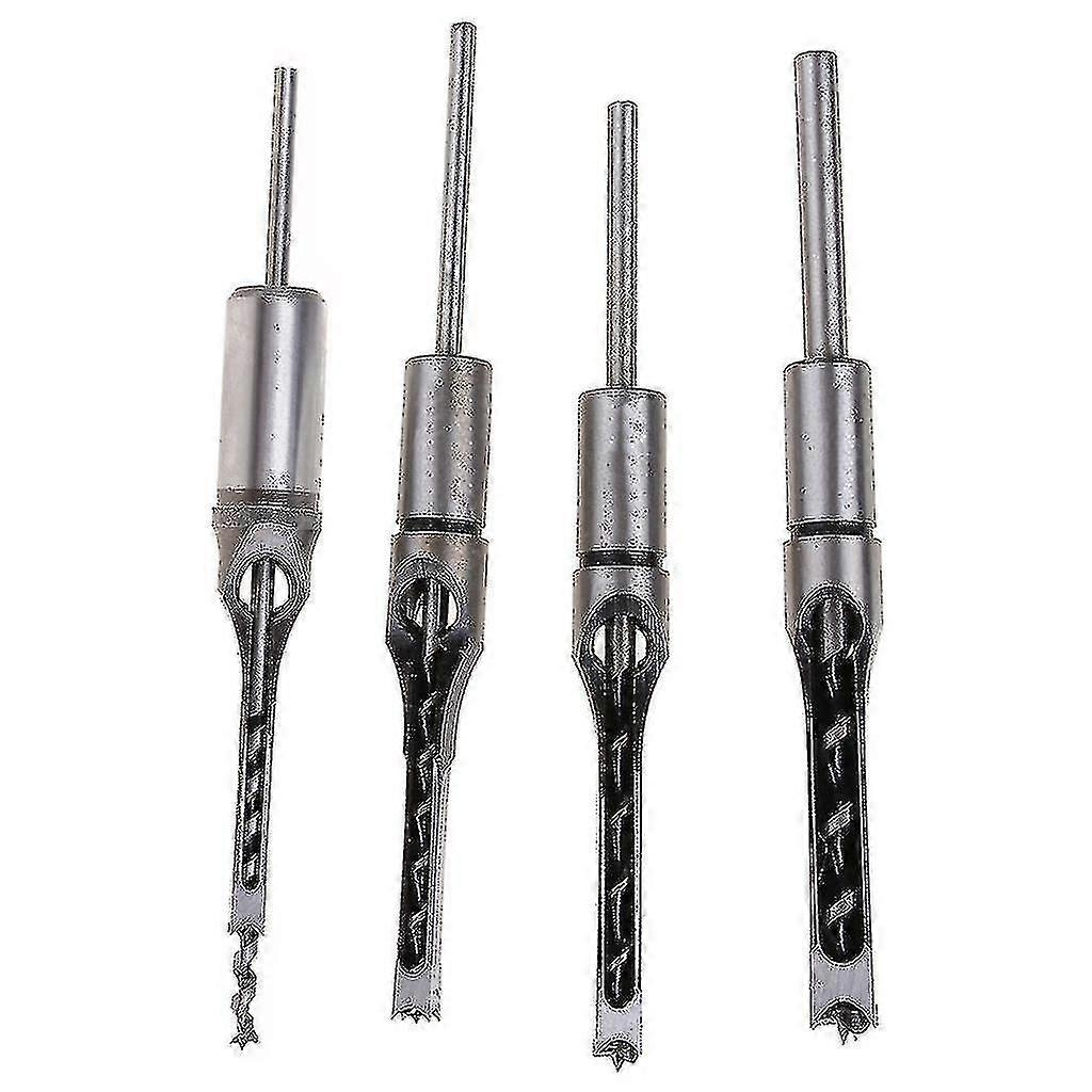 Woodworking Drill Bit Square Hole Chisel Mortising Kit Mortise Tenon ...