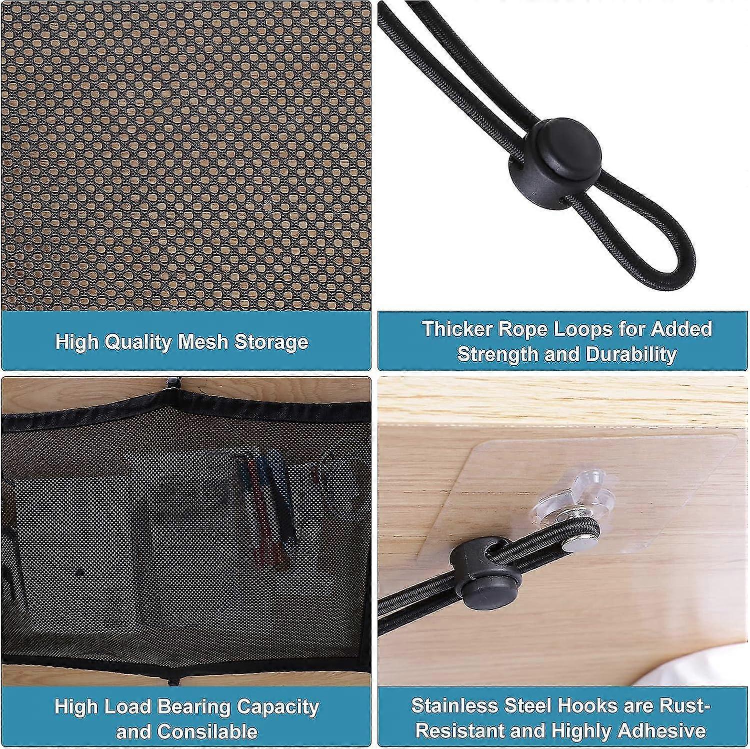 Cable Organizer, Drill Free Cable Management Organizer Under Desk Mesh ...