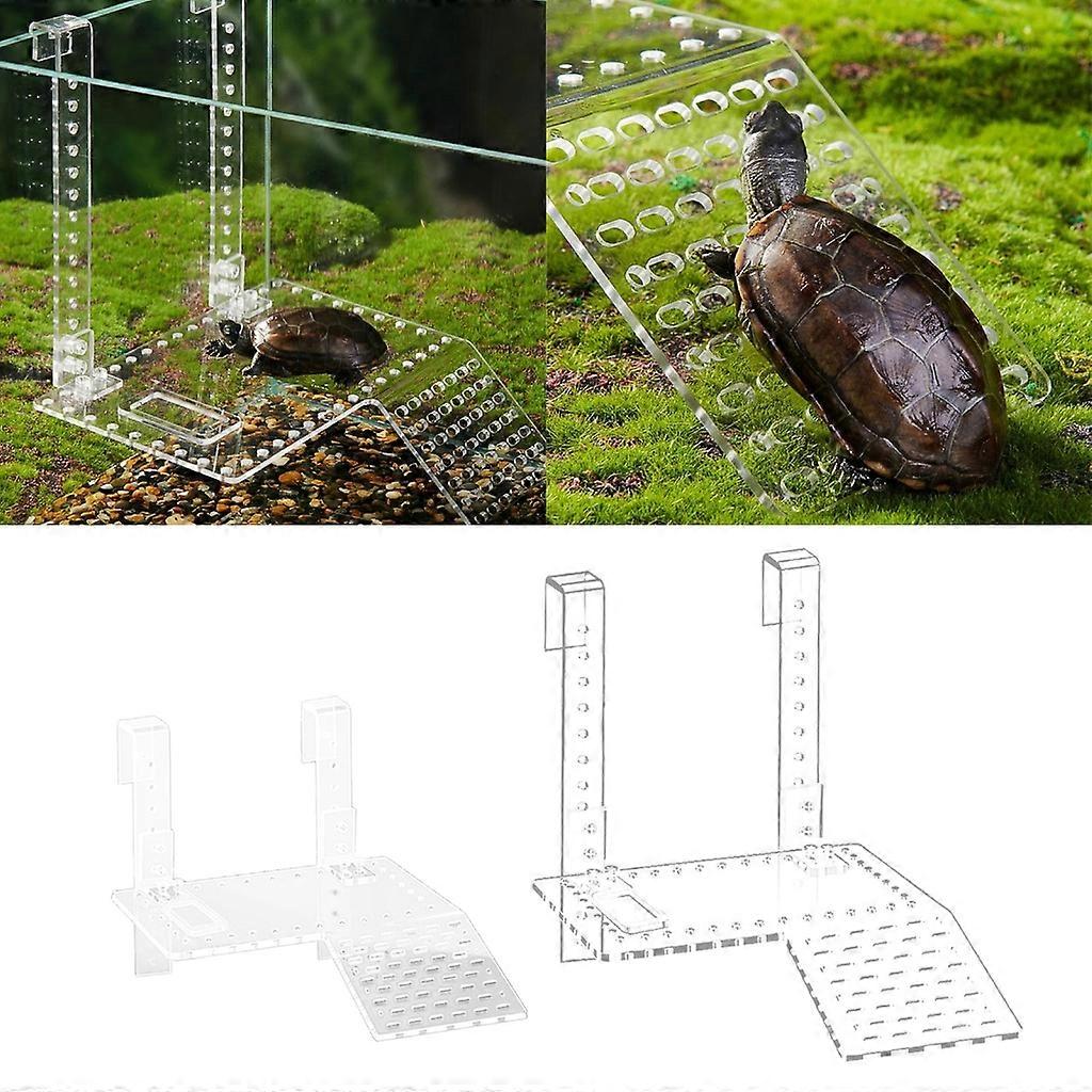 Reptiles Large Turtle Rest Platform with Ramp Ladder Basking Floating ...