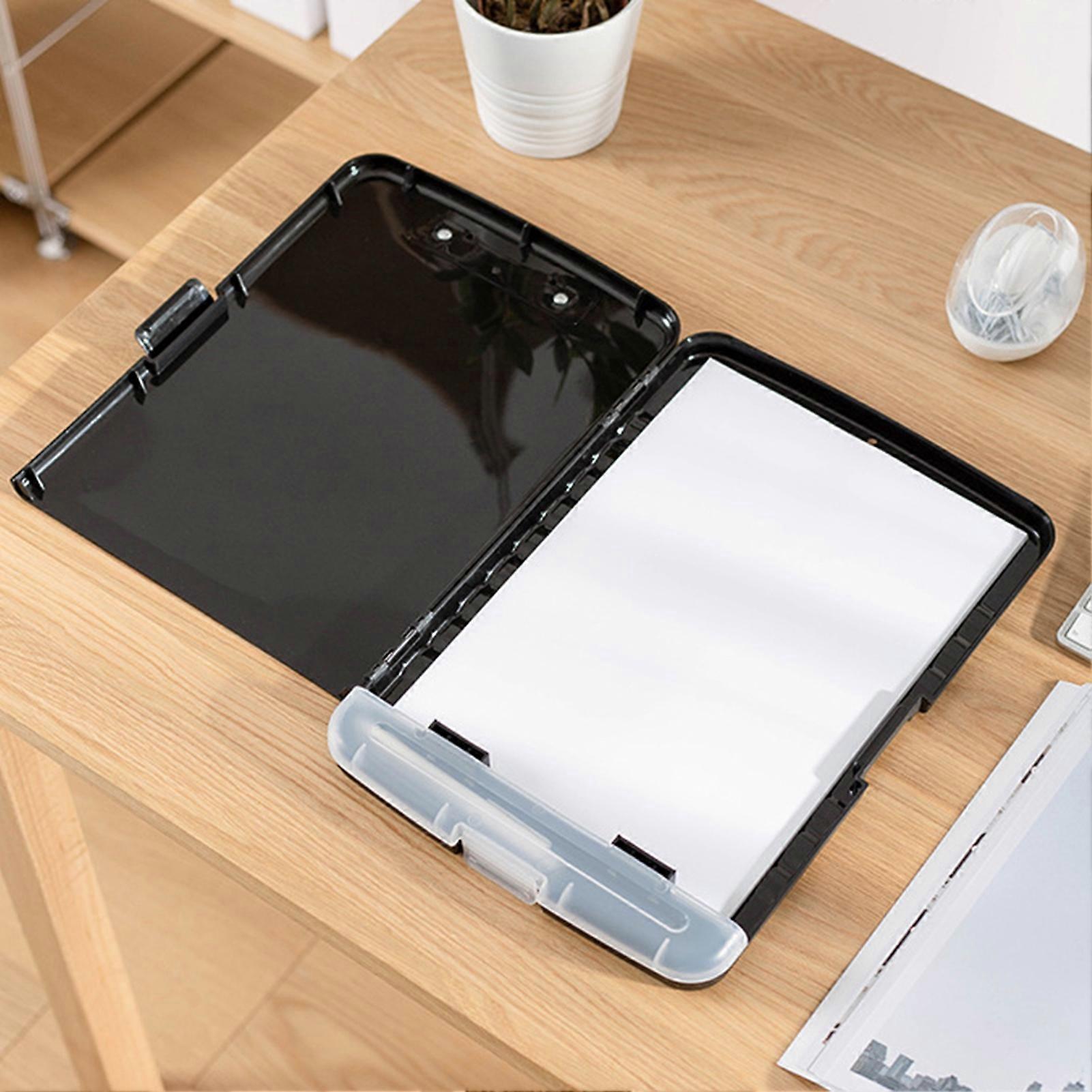 Heavy Duty Clipboard with Storage And Pen Holder Black Enclosed ...
