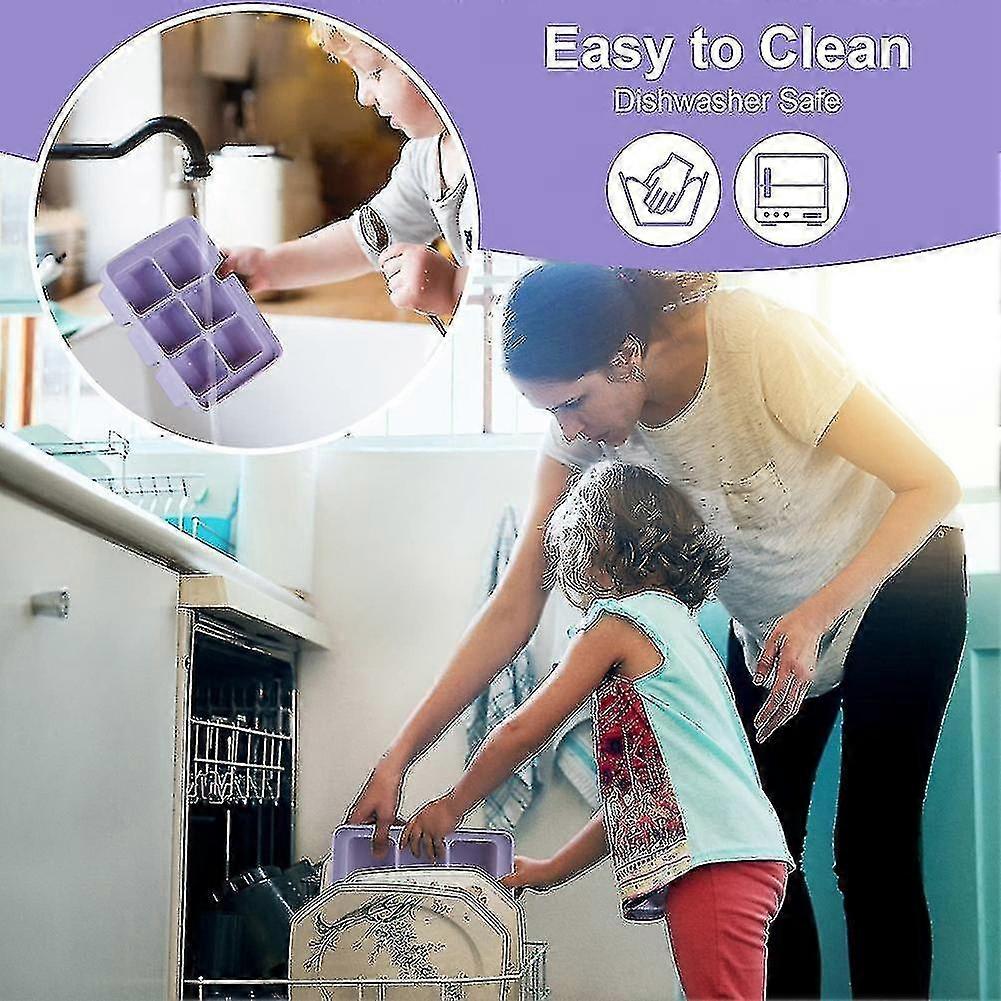 Ice Cube Tray With Lid, 3 Packs 18 Cubes, Silicone Large Ice Cube Molds ...