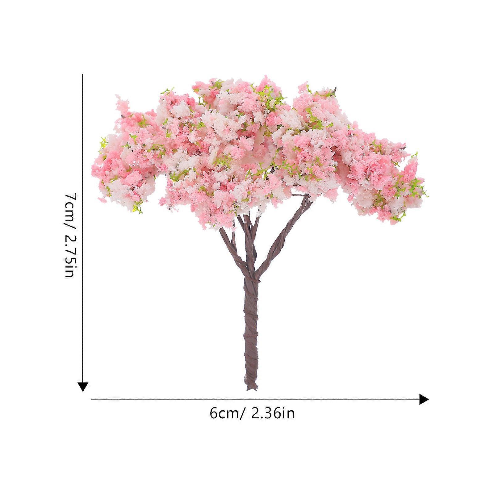 10pcs Artificial Cherry Blossom Trees Mini Lifelike Cherry Blossom ...