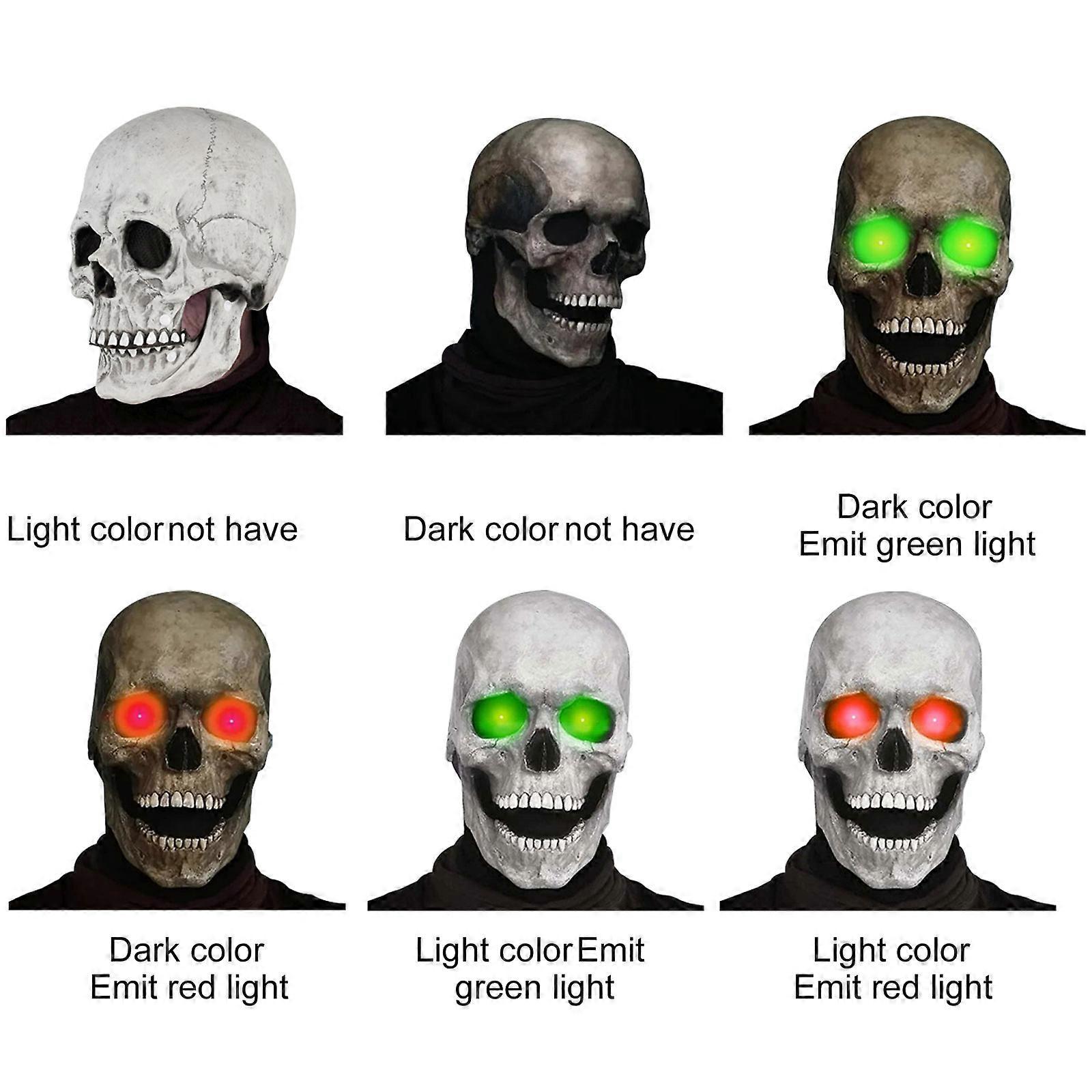 Full Head Skull Mask - Creepy Realistic Head Skull Latex Mask with ...