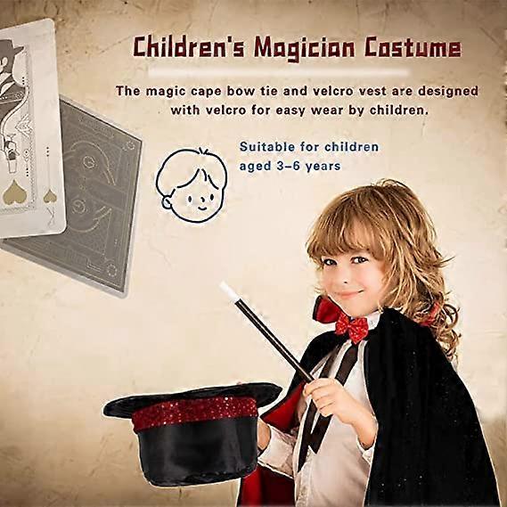 Magician costume accessories set, magician costume with magic hat, wand ...