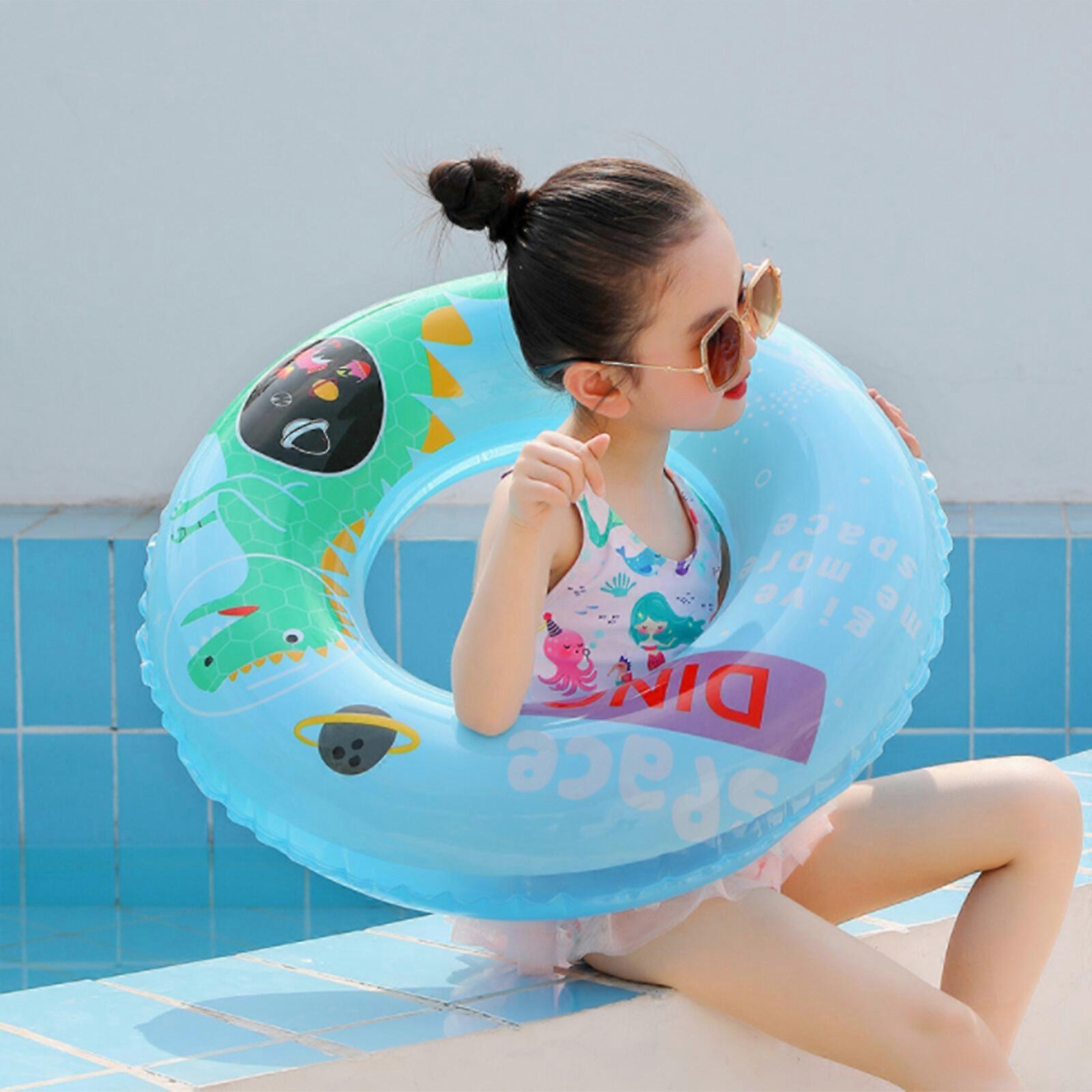 Inflatable Swimming Ring with Cute Dinosaur Pattern for Kids and Adults ...