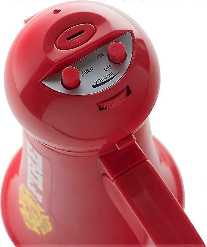 Kids Firefighter Megaphone Red Fireman Loudspeaker with Siren Sound ...