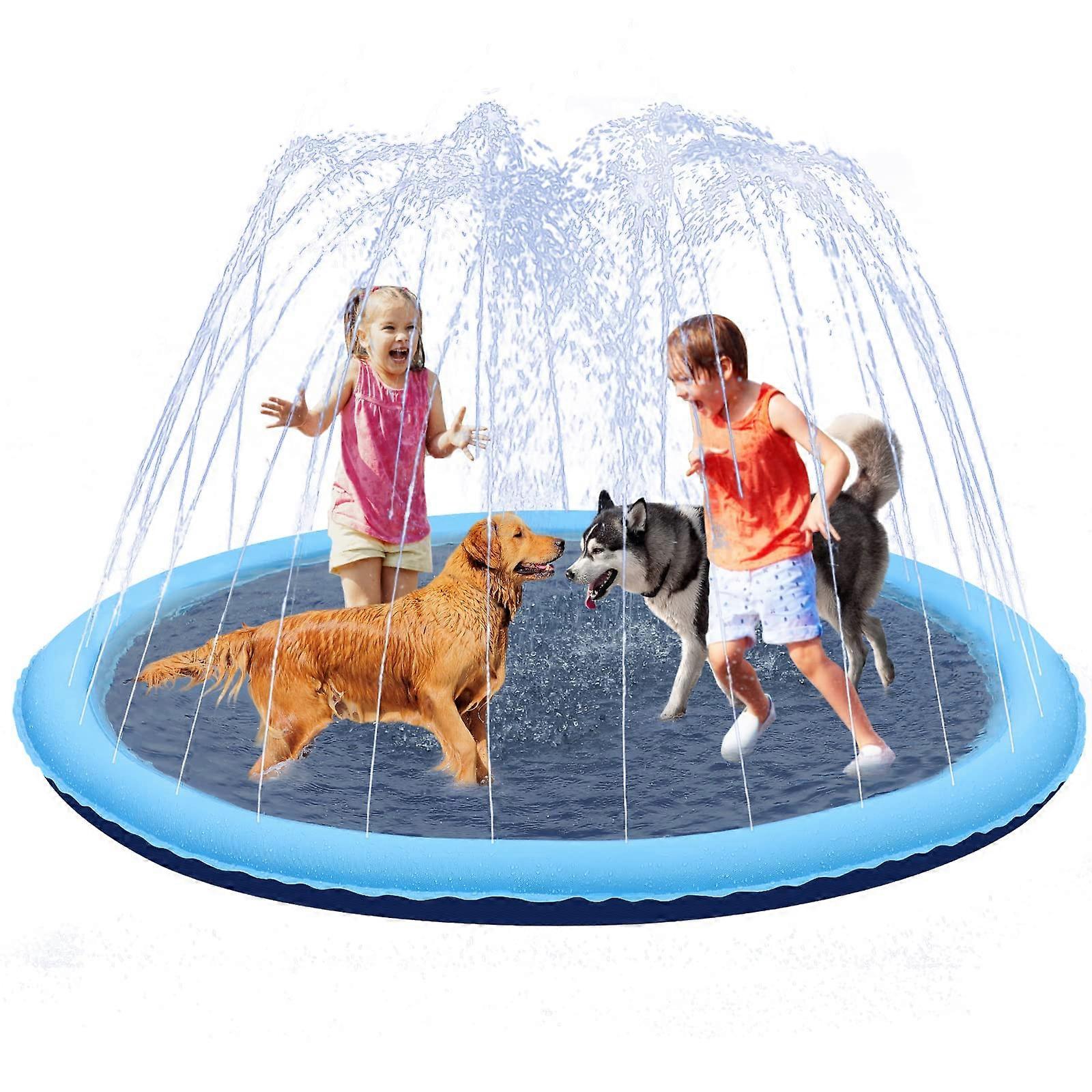 Splash Pad for Kids and Dogs, Extra Large Splash Pad, Non Slip Thicken ...