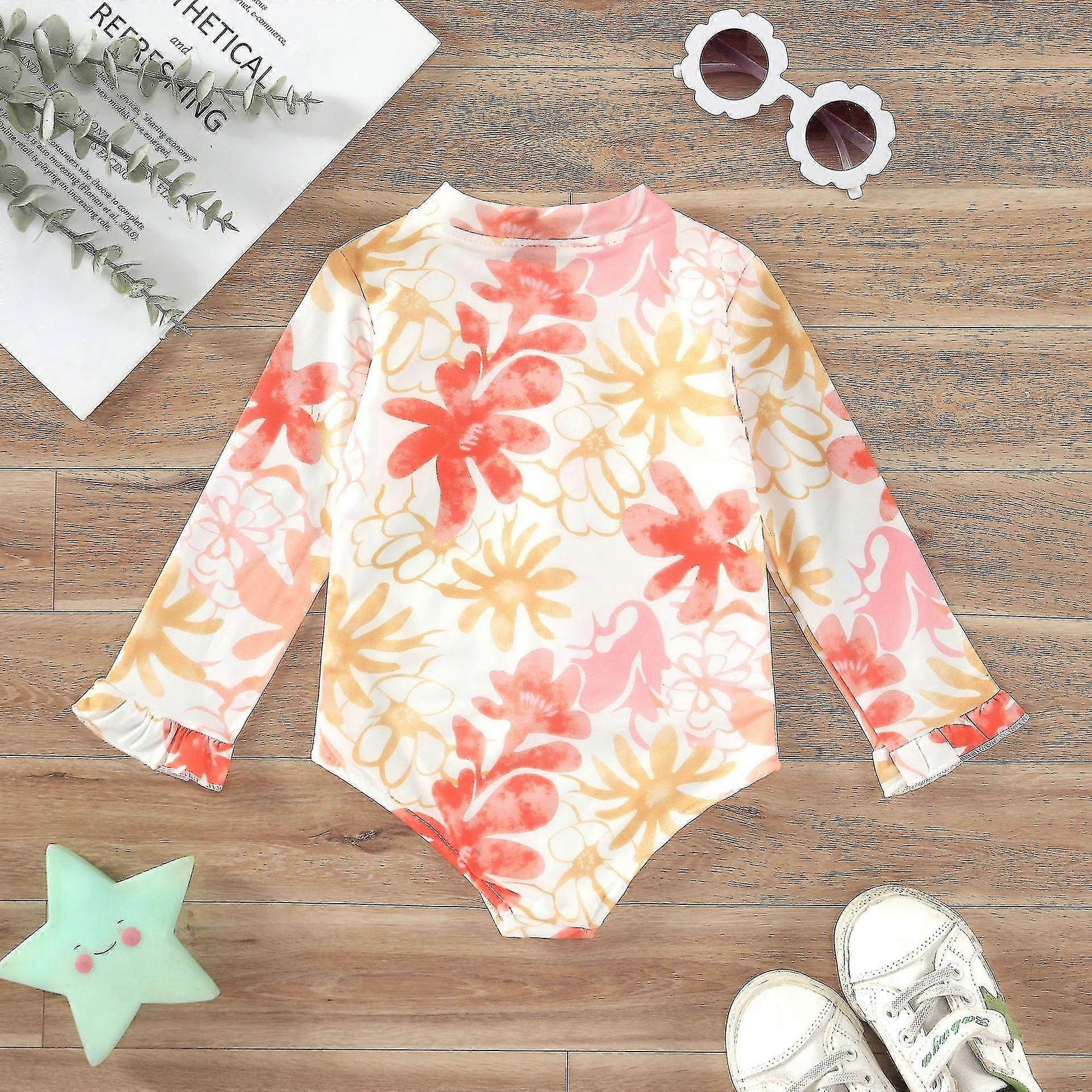 Children's Rainbow Swimsuit Zipper Bikini Harness Type Triangle ...