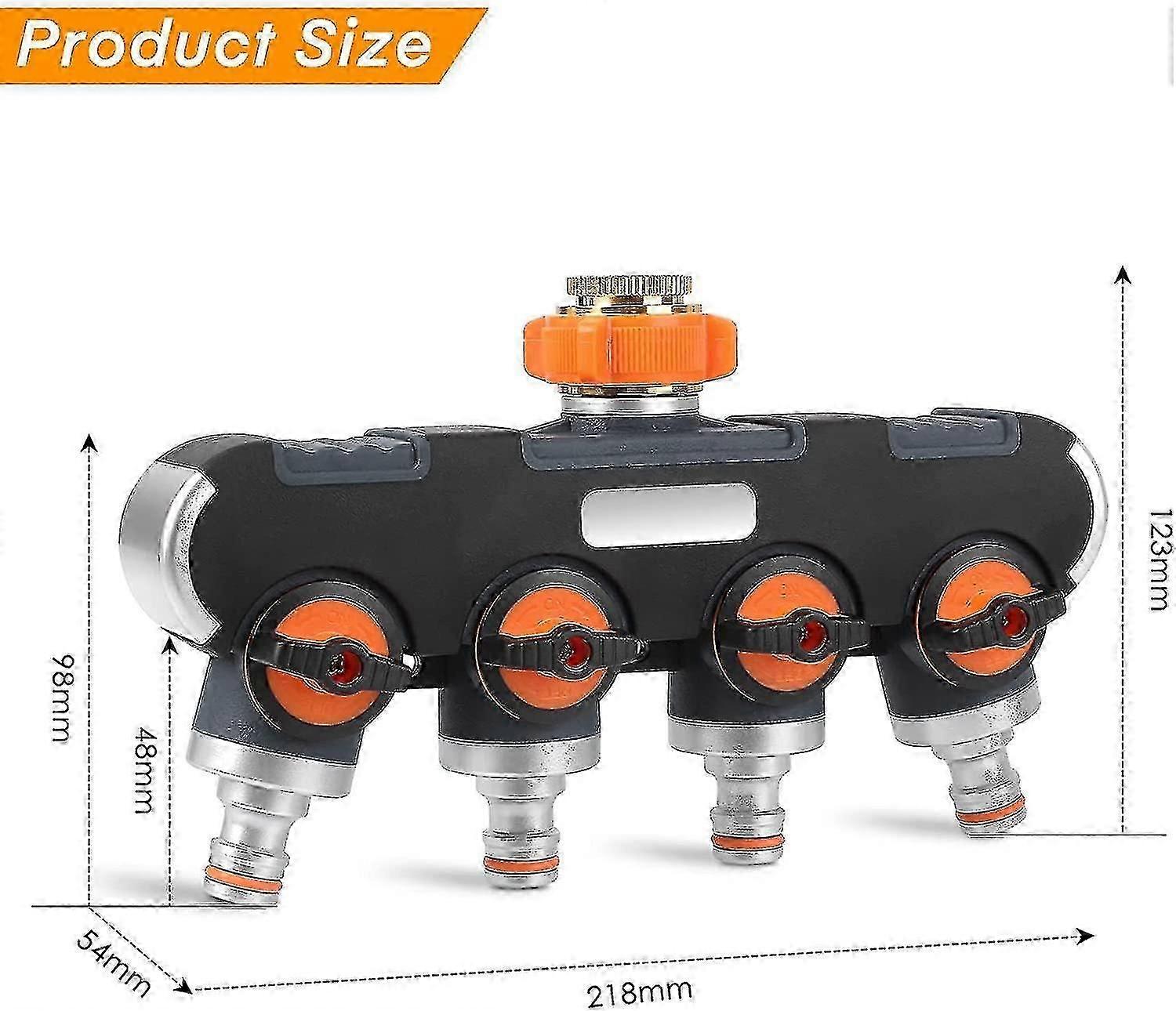 4-way Water Distributor, 3/4" And 1/2" Water Distributor With Adapter ...