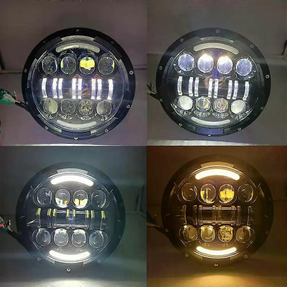 7 Inch LED Headlights Filed 4x4 Turn Signal Round HeadLight for Land ...