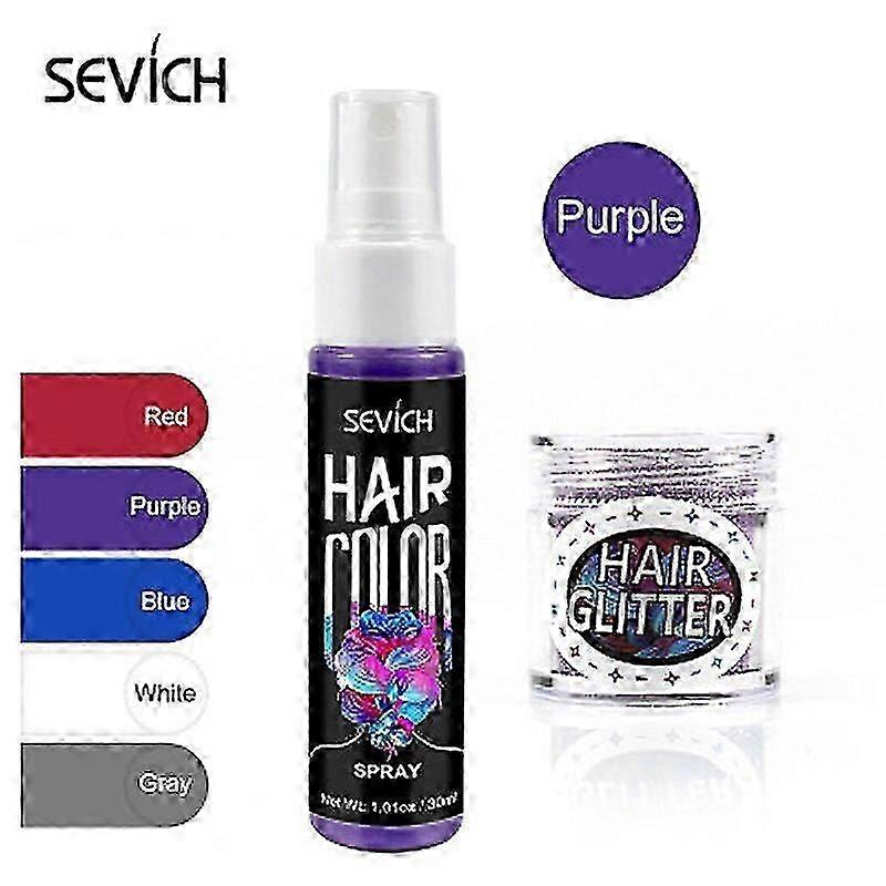 Sevich 8 Colors 30ml Hair Dye Spray Disposable Hair Quick Spray Lasting ...
