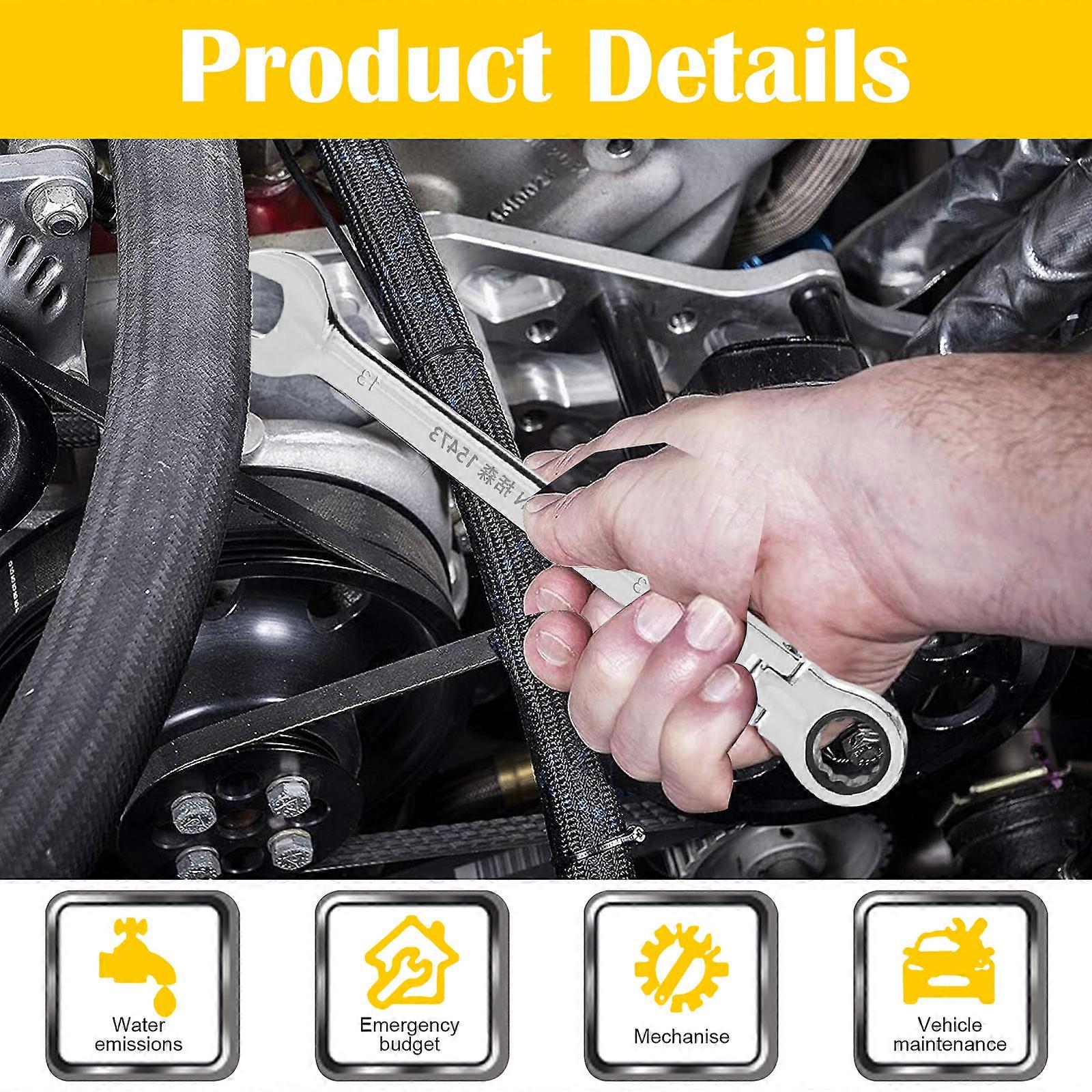 13Mm Ratcheting Combination Wrench, High Strength Material Chrome ...