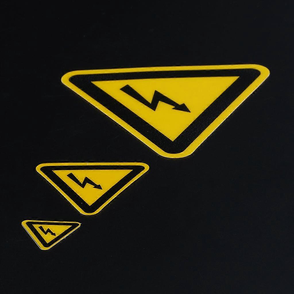 Electrical Shock Hazard/ High Voltage Stickers 3 Sizes for Indoor ...