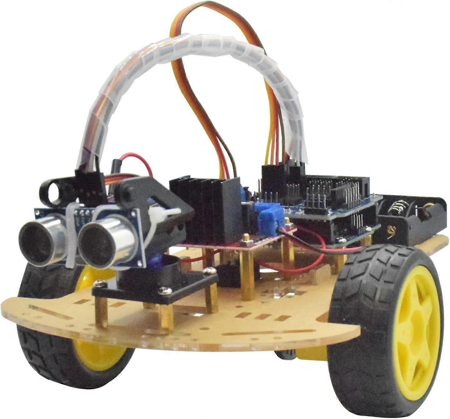 Smart Robot Car Chassis Kit Speed Encoder Battery Box 2WD Ultrasonic ...