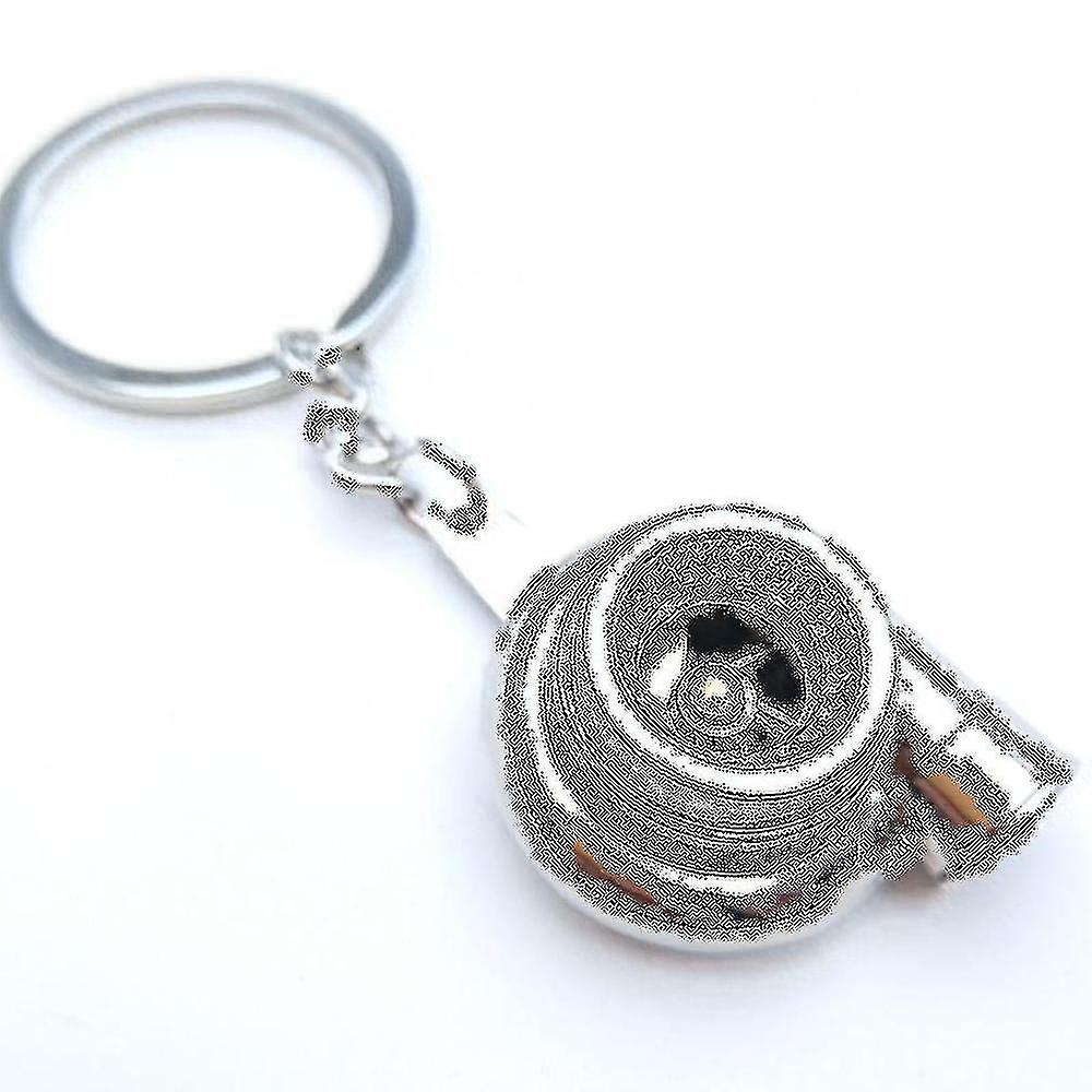 Car Metal Keychain Sound Turbo Key Plain Bearing Spinning Model Turbine ...