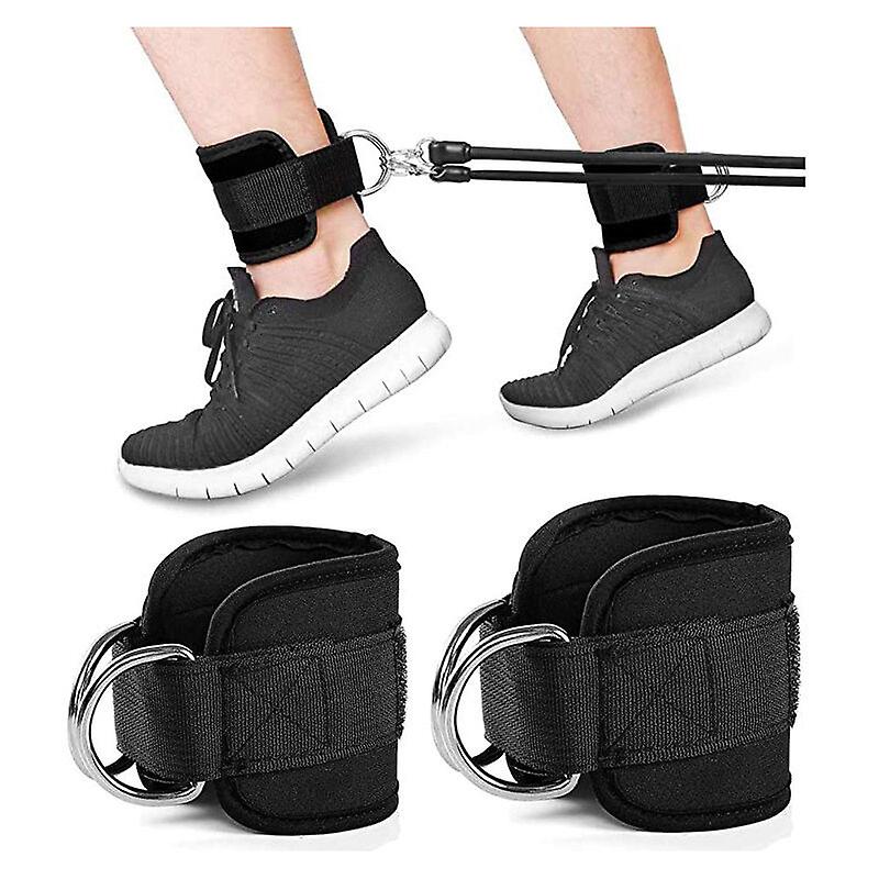 1 Pair Ankle Straps For Cable Machine Bounces - Black, Glute Workouts ...