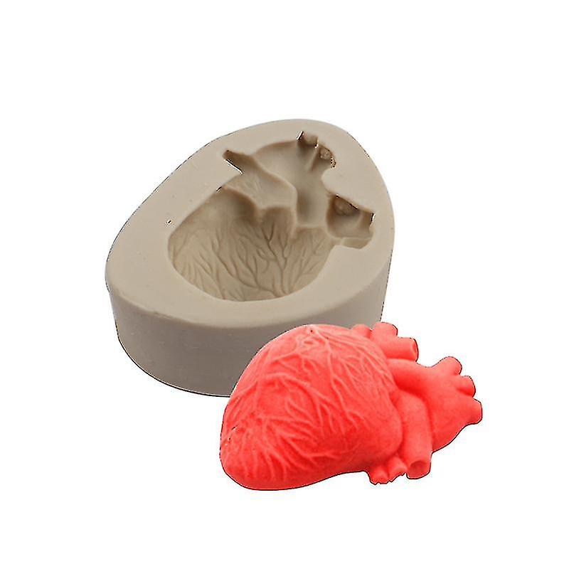 Diy Halloween Simulation Human Organ Silicone Molds 3d Heart And Brain ...
