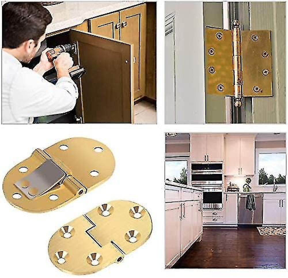 2 Pieces Solid Brass Butler Tray Hinge With Screws Satin Finish | Fruugo UK