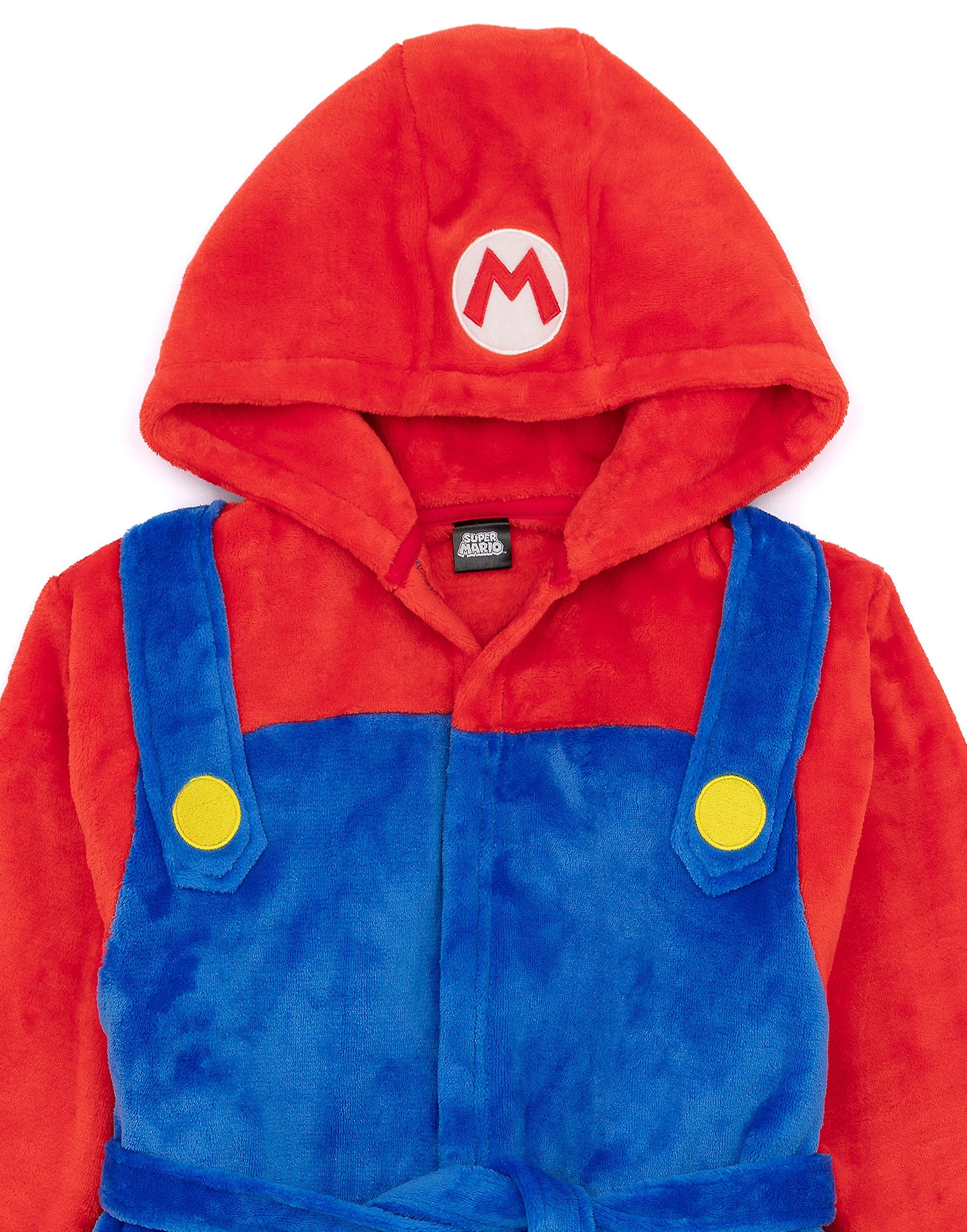 Nintendo x Super Mario Boys Hooded Bathrobe Blue Dress-Up | Fruugo UK