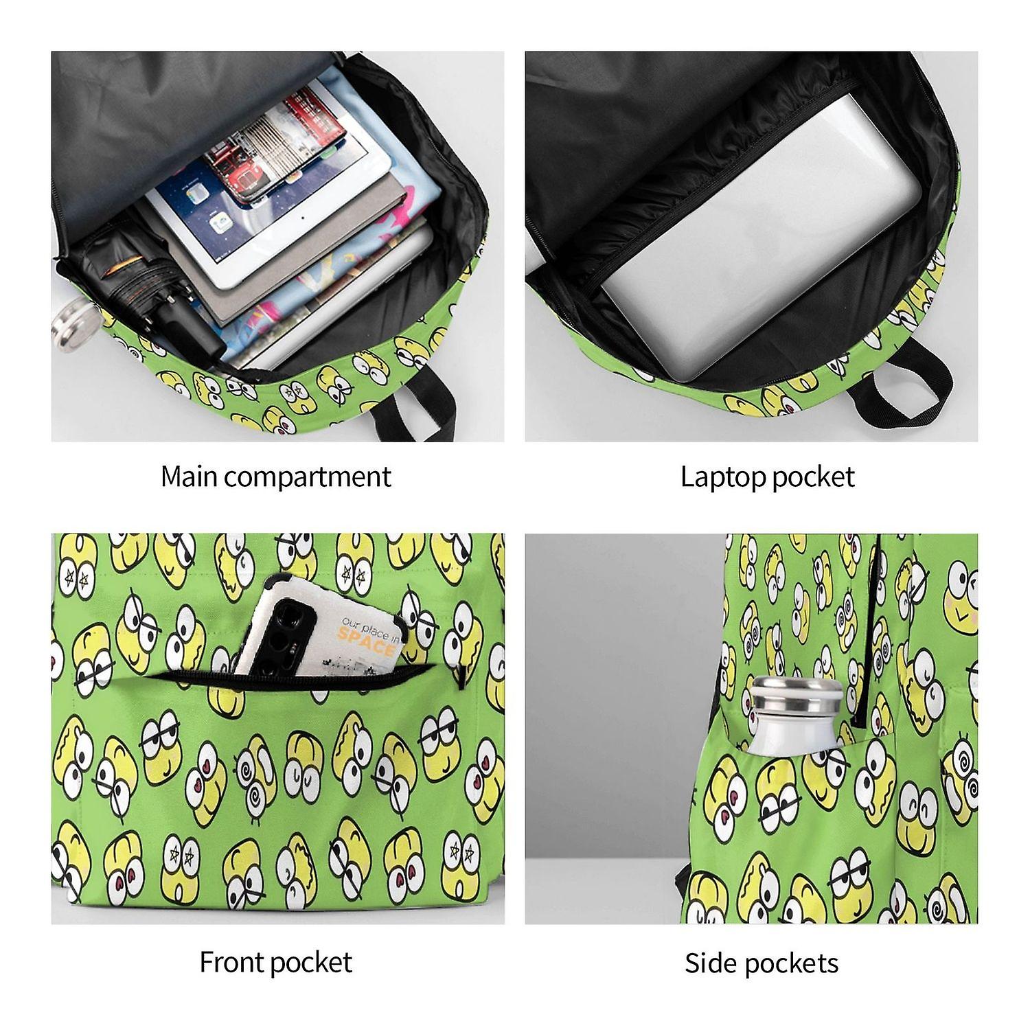 Keroppi 3D Backpack for School, Cute Book Bags Daypack Kawaii College ...