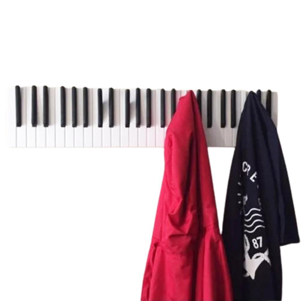Piano Wooden Coat Racks Piano Keys Wall Mounted Coat Hook Hanger Wall ...