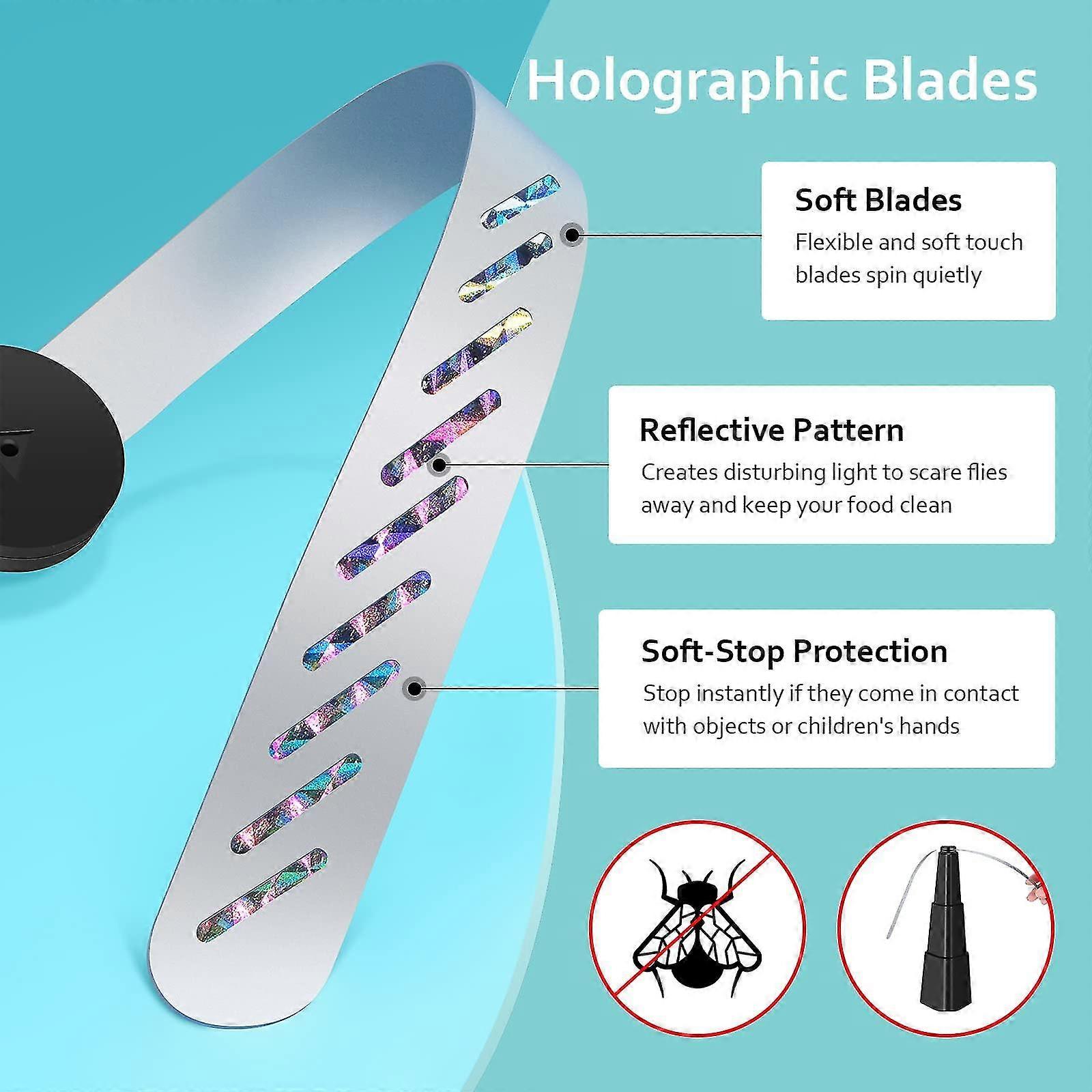 Fly Fans for Tables, Fly Fan Outdoor Indoor Keep Flies Away, Portable ...