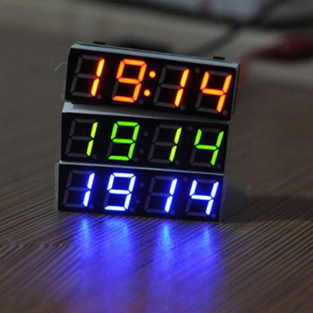 3 IN 1 Mini Car Digital Clock Thermometer Voltmeter LED Display Digital ...