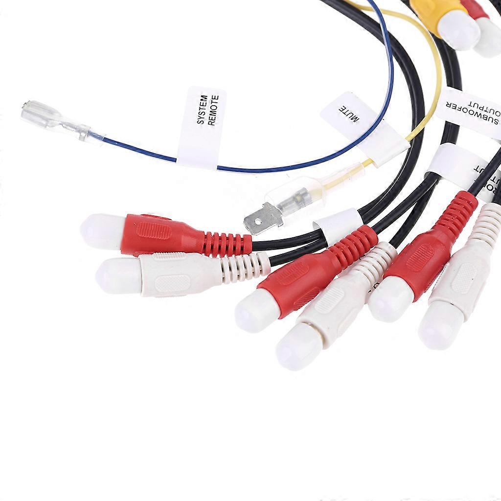 24Pin Plug Car Stereo Radio RCA Output Wire Harness Connector Adaptor ...