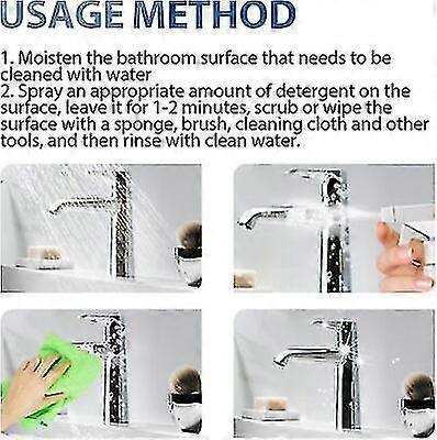 2024 New Bathroom Cleaner Shower Room Glass Scale Cleaner Stainless ...