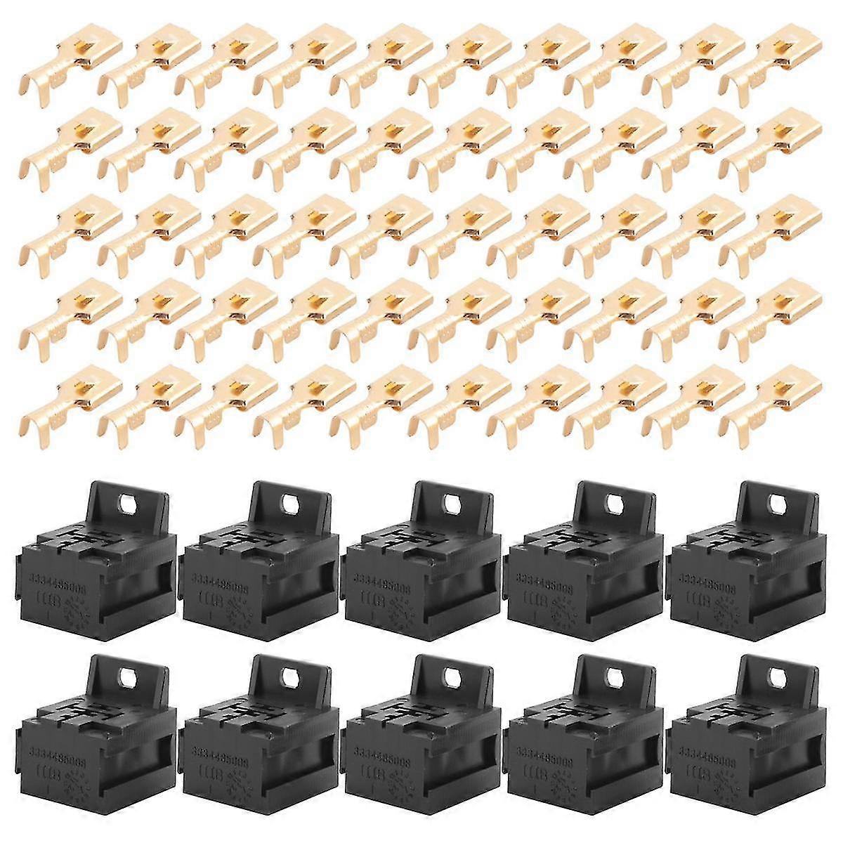 Car Auto 30A-80A Relay Bracket Terminal Case Holder Relay Base Holder 5 ...