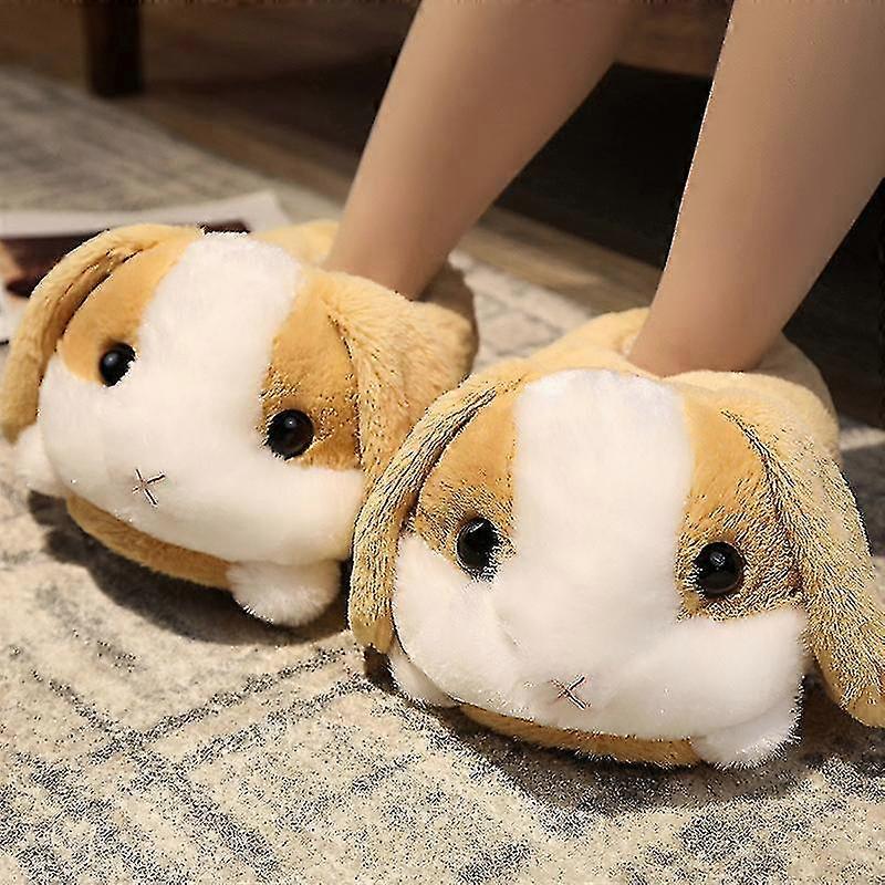 Rabbit/hamster/dog Shaped Plush Slippers Creative Wrapping Fuzzy Warm ...