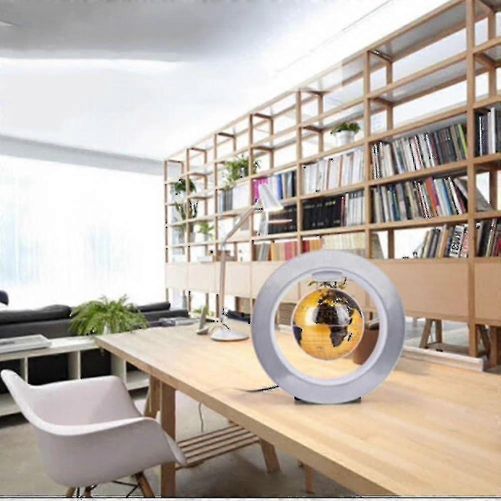 Round Led World Map Floating Globe Magnetic Levitation Light Anti ...
