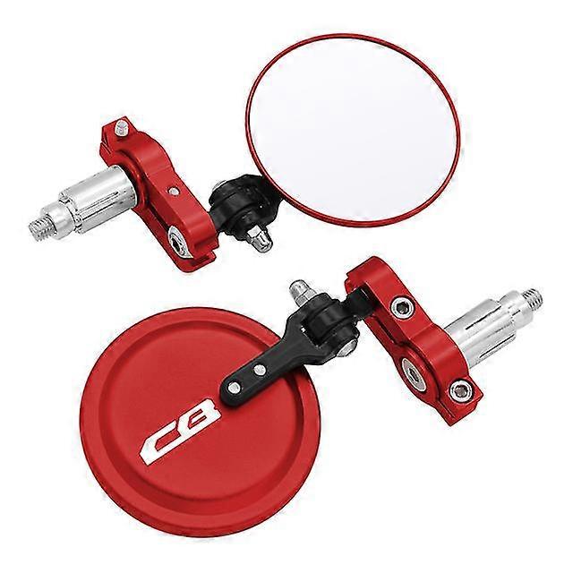 Motorcycle Mirrors 3 Inch Round Folding Bar End Side Mirrors For Honda ...