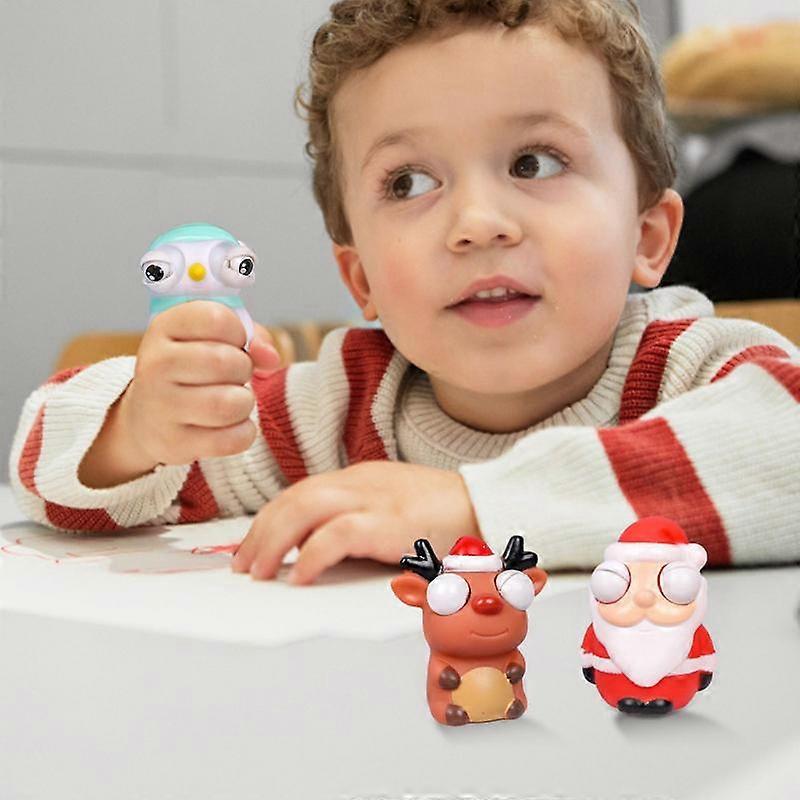 Christmas Pimple Popper Toys Snowman Elk Santa Eyes Popping Squeeze Toy ...